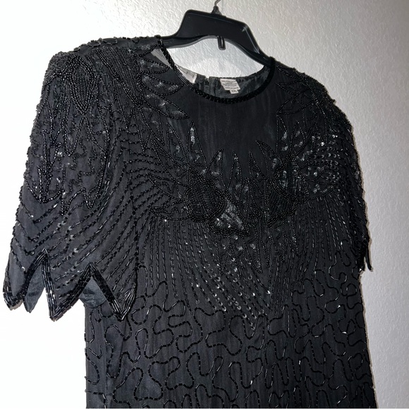 Scala | Dresses | Vintage Scala Embellished Black Dress | Poshmark